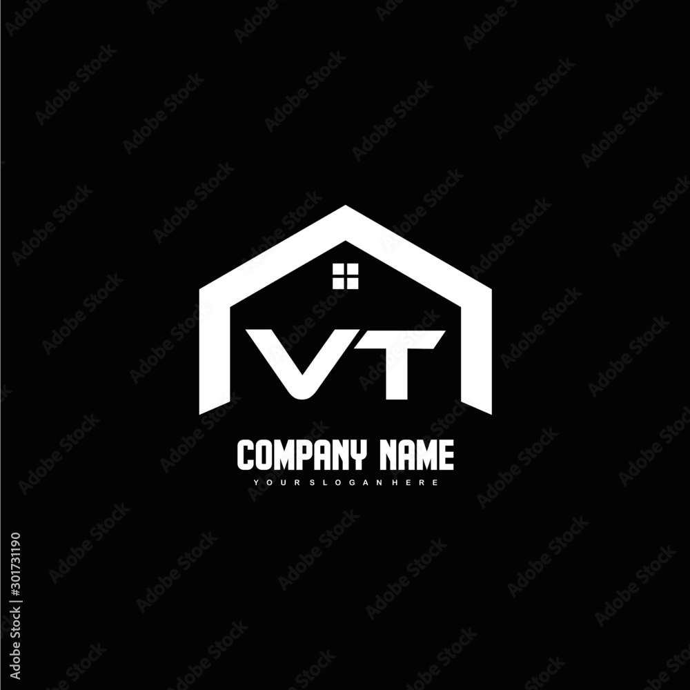 Initial Letters VT Logo design vector for construction, home, real ...