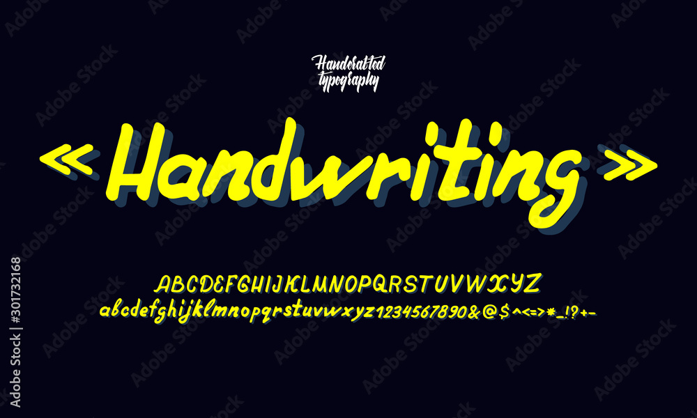 Handwriting Alphabet. Vector Hand Drawn Thin Font. Letters for design ...