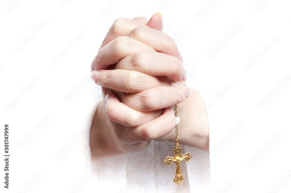 Prayer Hands With Cross