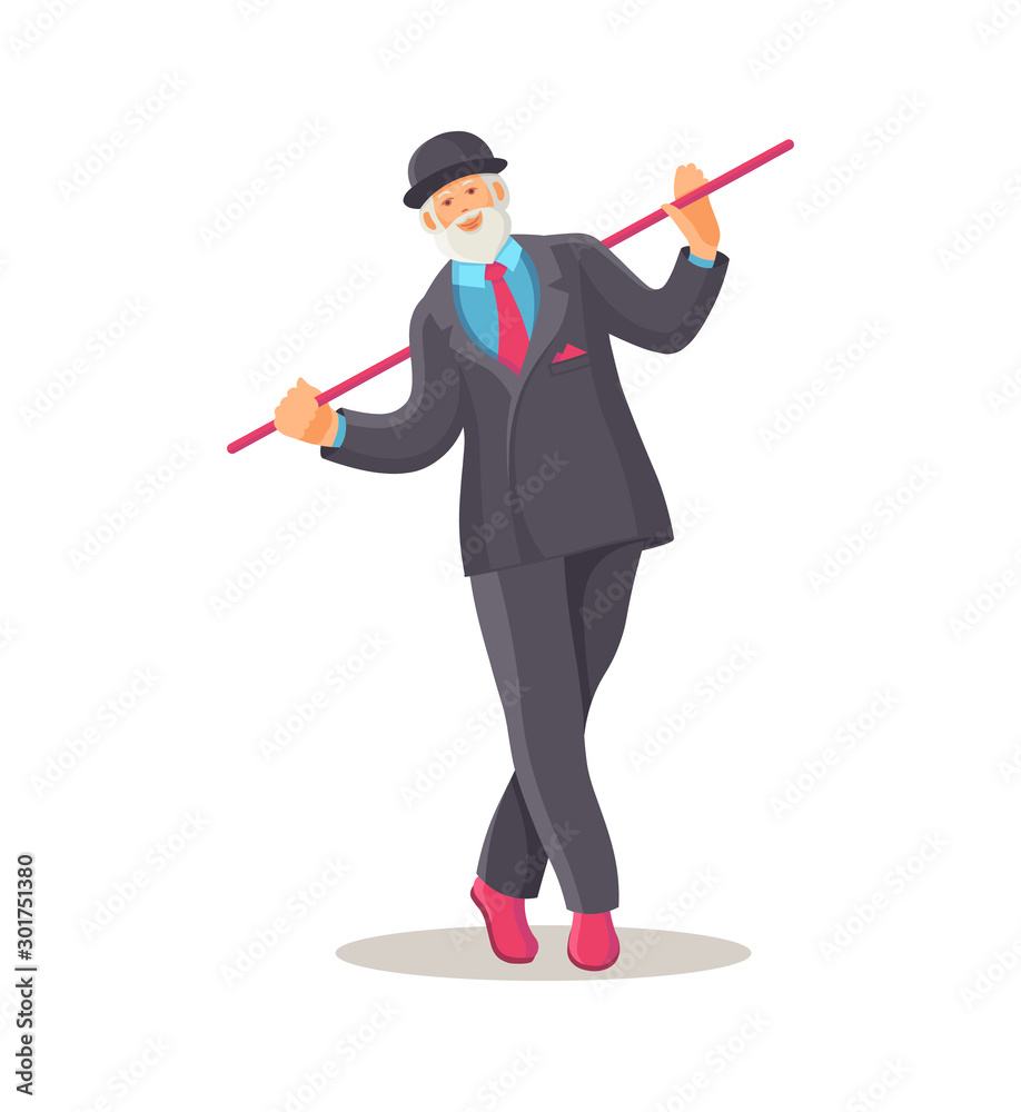 Old dancing people. Imposing elderly man senior age person dancer ...