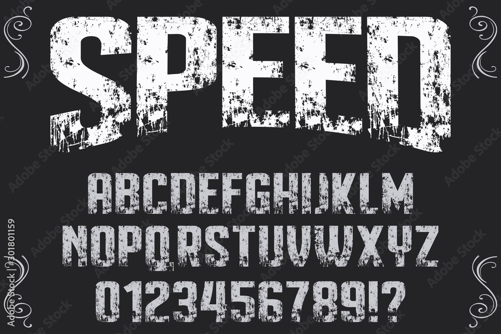 font typeface vector Vector illustration grunge font typeface vector ...