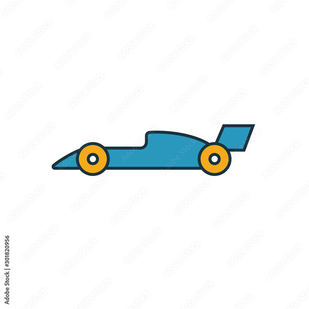 Racing Car icon. Simple element from sport equipment icons collection ...