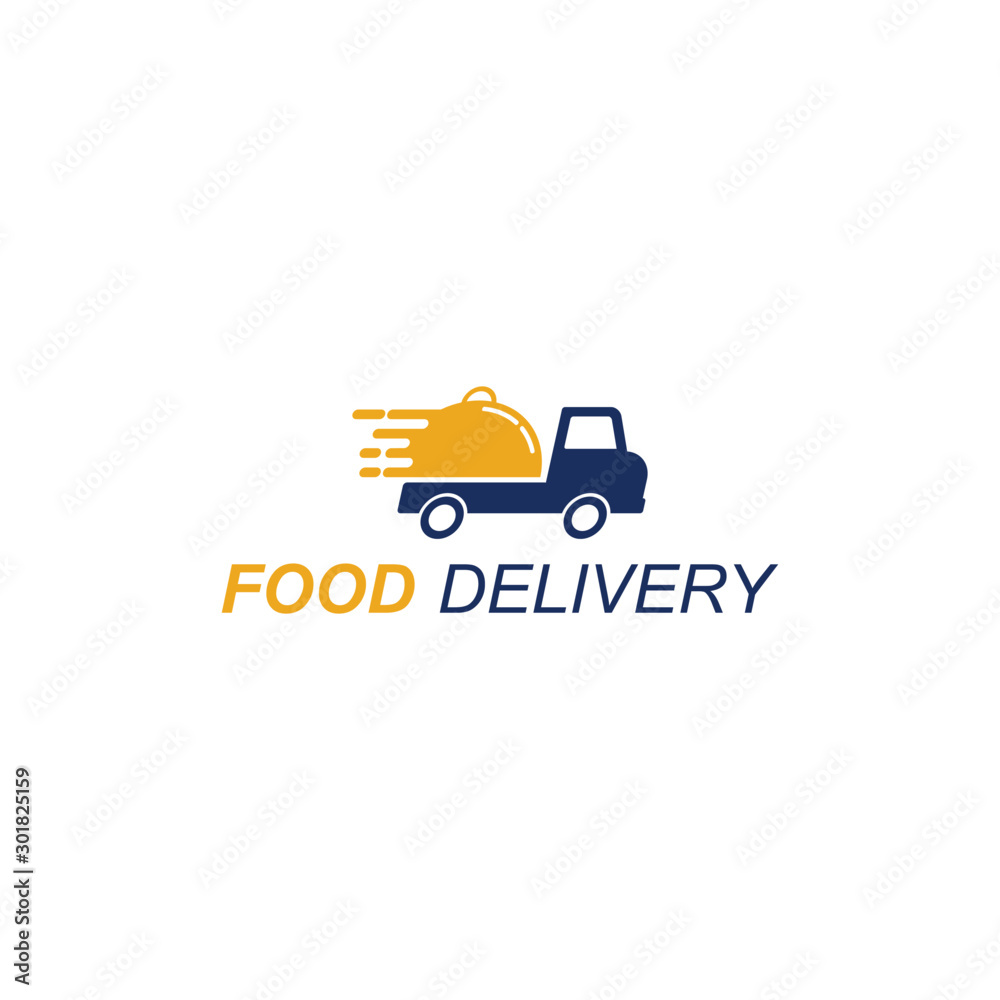 food fast delivery logo Stock Vector | Adobe Stock