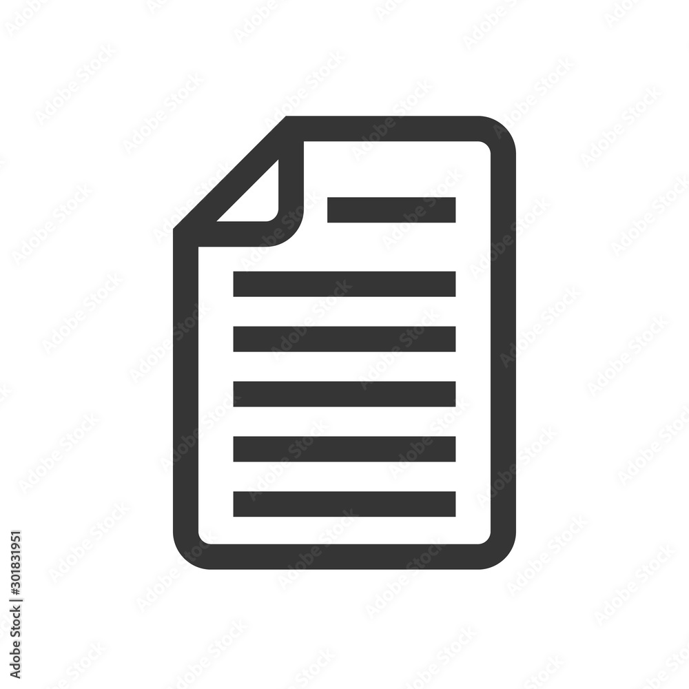 Document icon - vector icon. vector de Stock | Adobe Stock