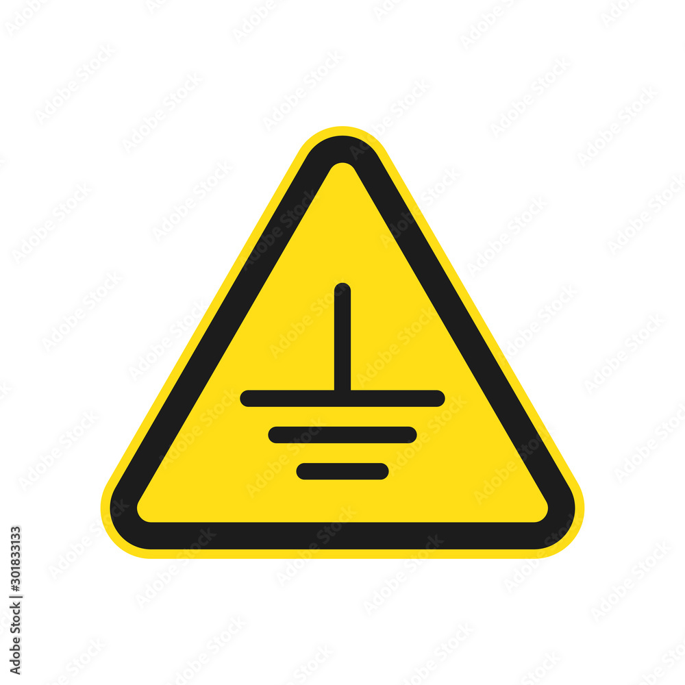 Electrical grounding symbol - vector. Stock Vector | Adobe Stock