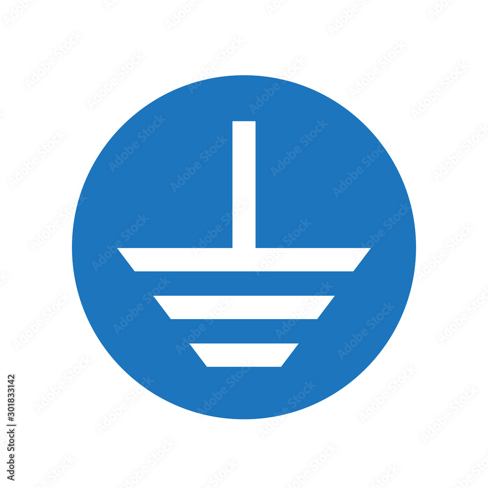 Electrical grounding symbol - vector. Stock Vector | Adobe Stock