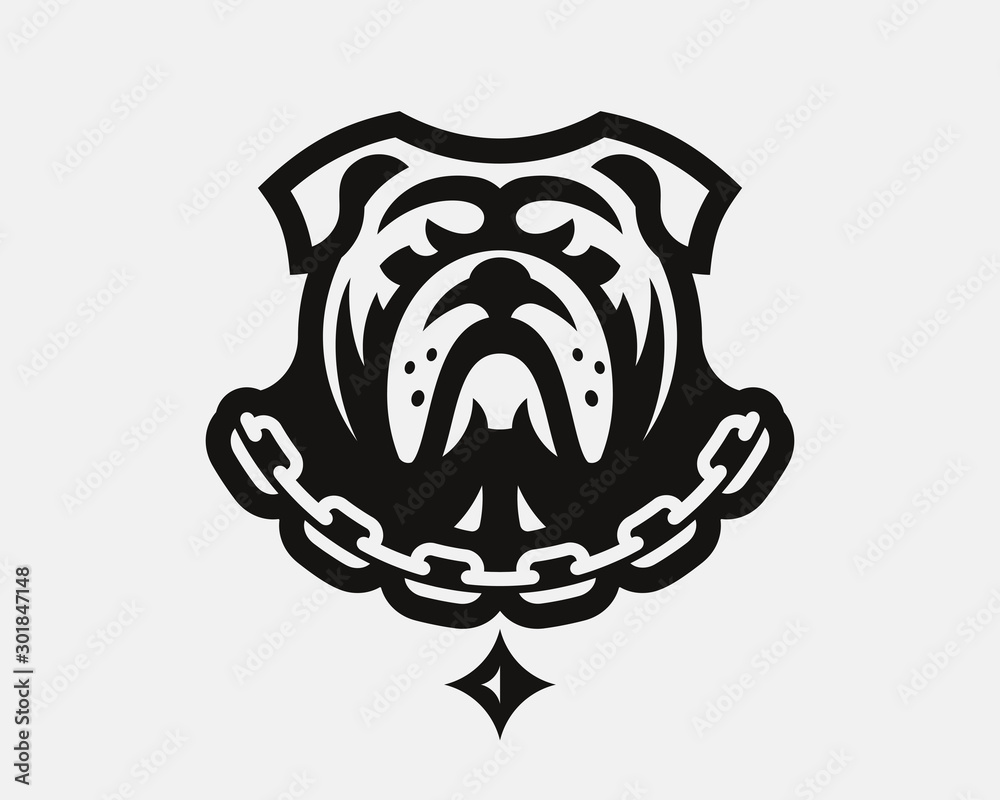 Bulldog modern logo. Dog emblem design editable for your business ...