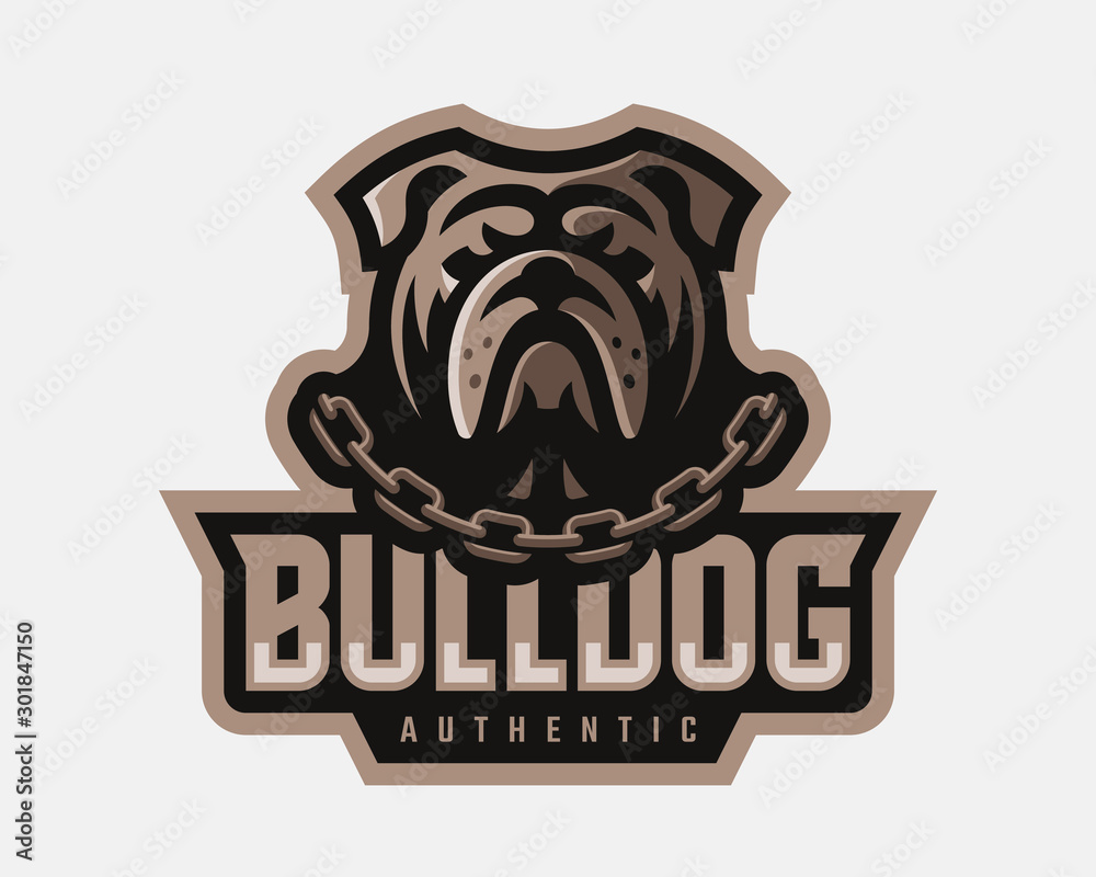 Bulldog modern logo. Dog design emblem template for a sport and eSport ...