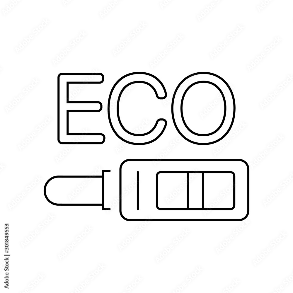 Pregnancy test eco icon. Simple line, outline vector of artificial ...