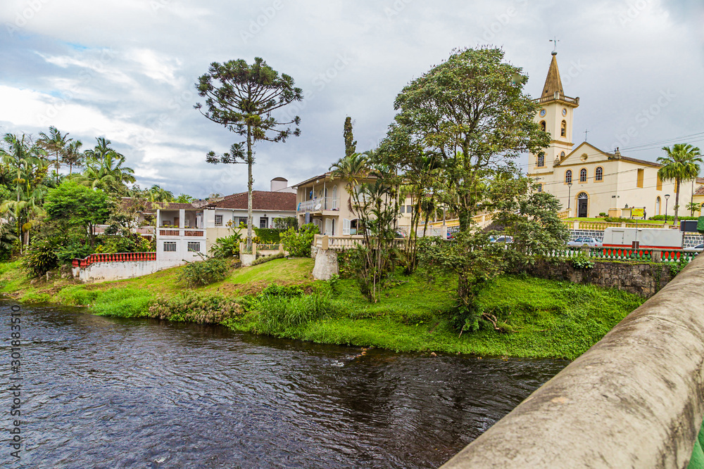 Detalhe da paisagem da cidade histórica do Paraná Morretes, na região ...