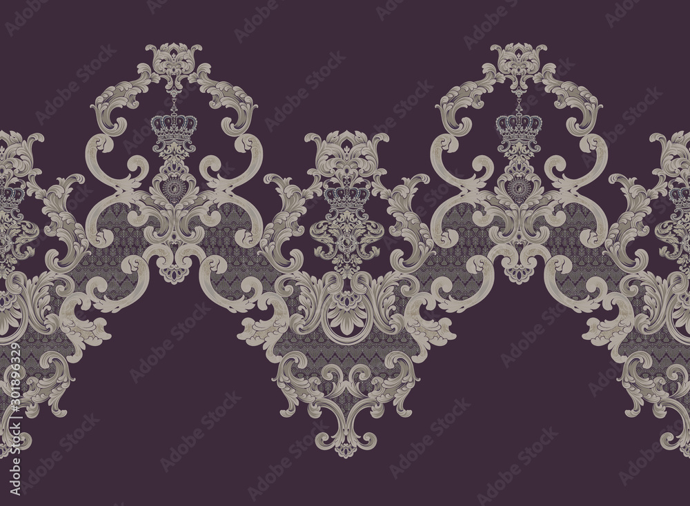 Baroque design, luxury European design，the wallpaper design Stock ...