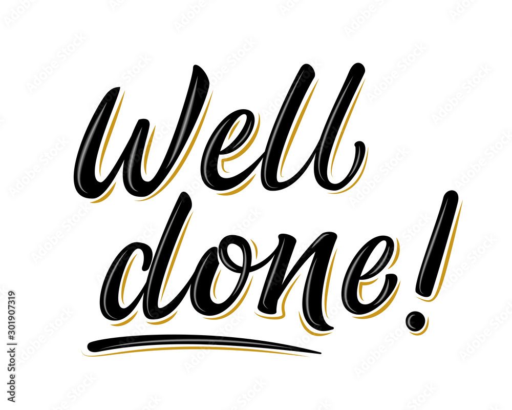 Well done vector text for card, banner, T-shirt print design ...