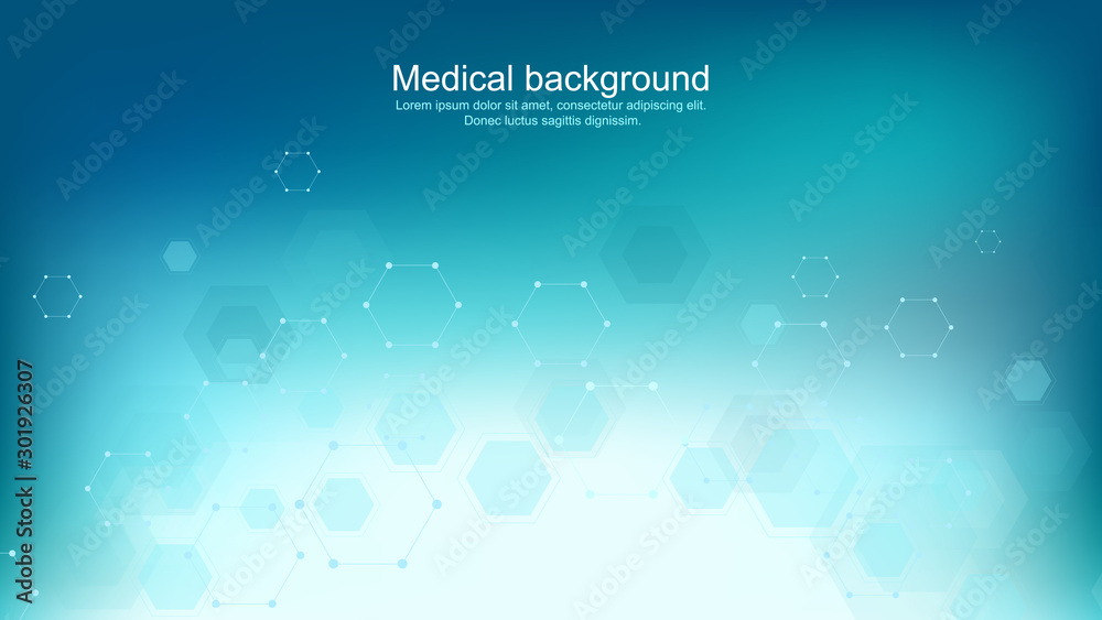 Medical background and treatment icon. Abstract blue health care and ...