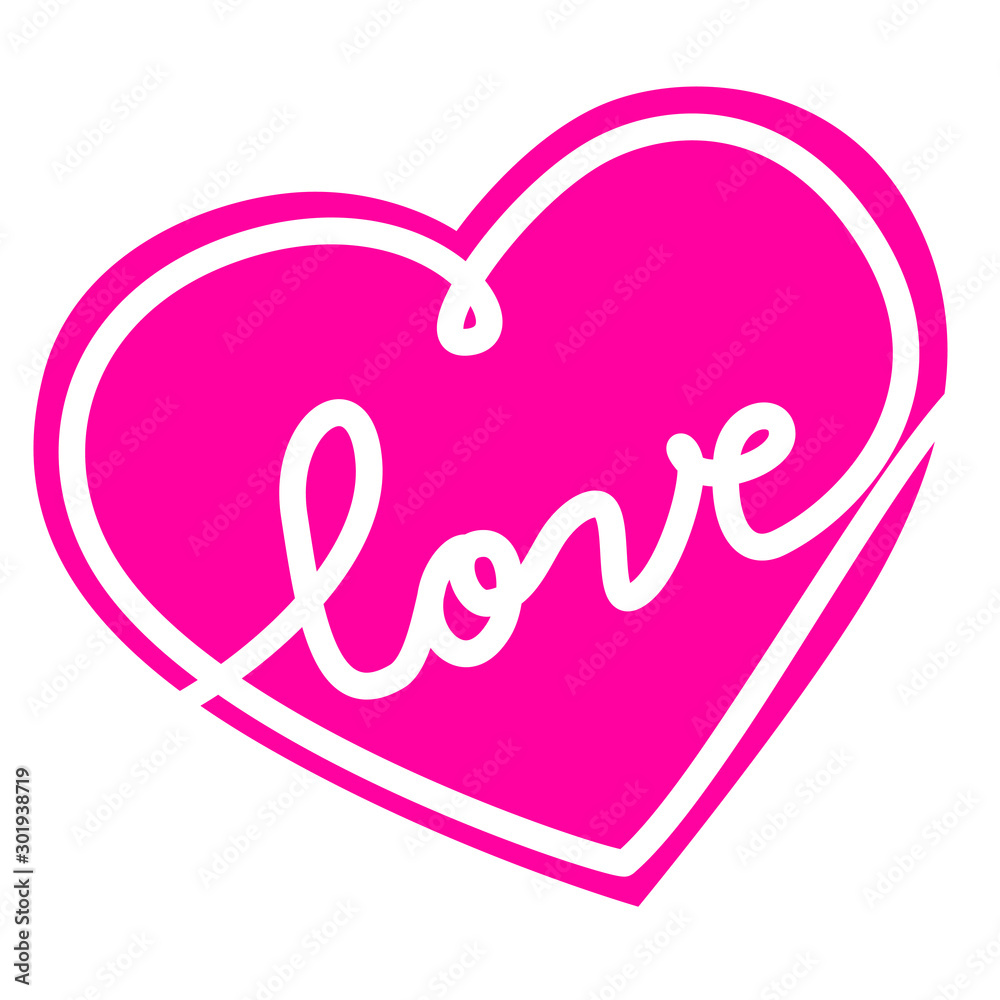 Love Word Art Heart