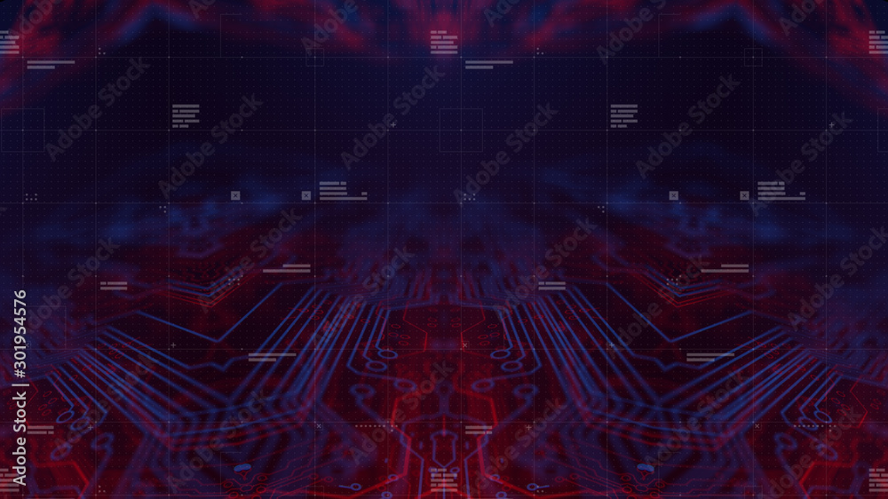 Dark red colored Light Abstract Technology background for computer ...