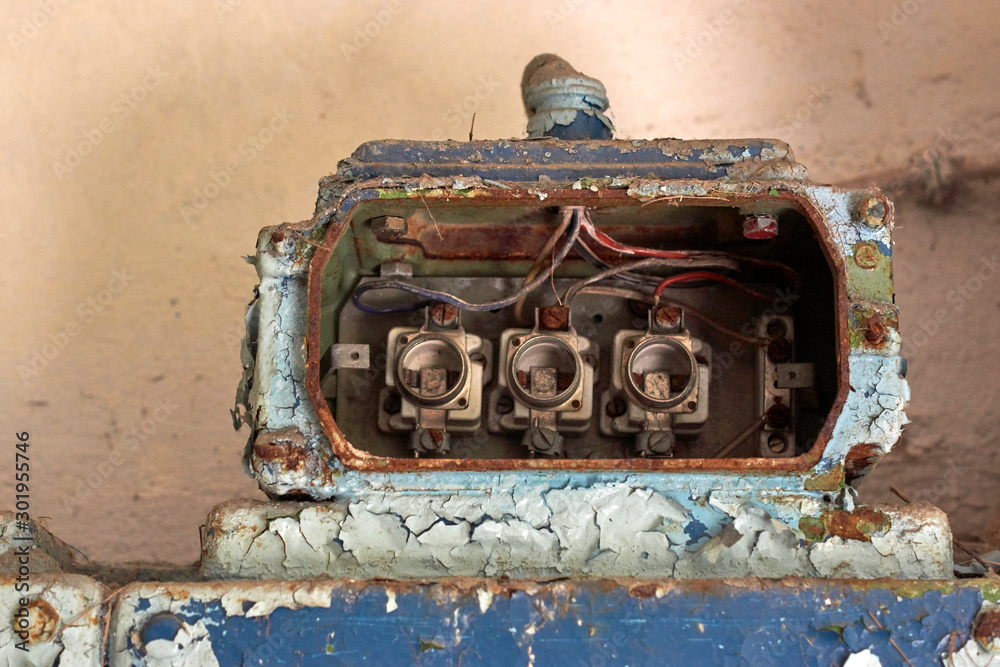 Fuse panel in abandoned building of abandoned soviet cold war secret ...