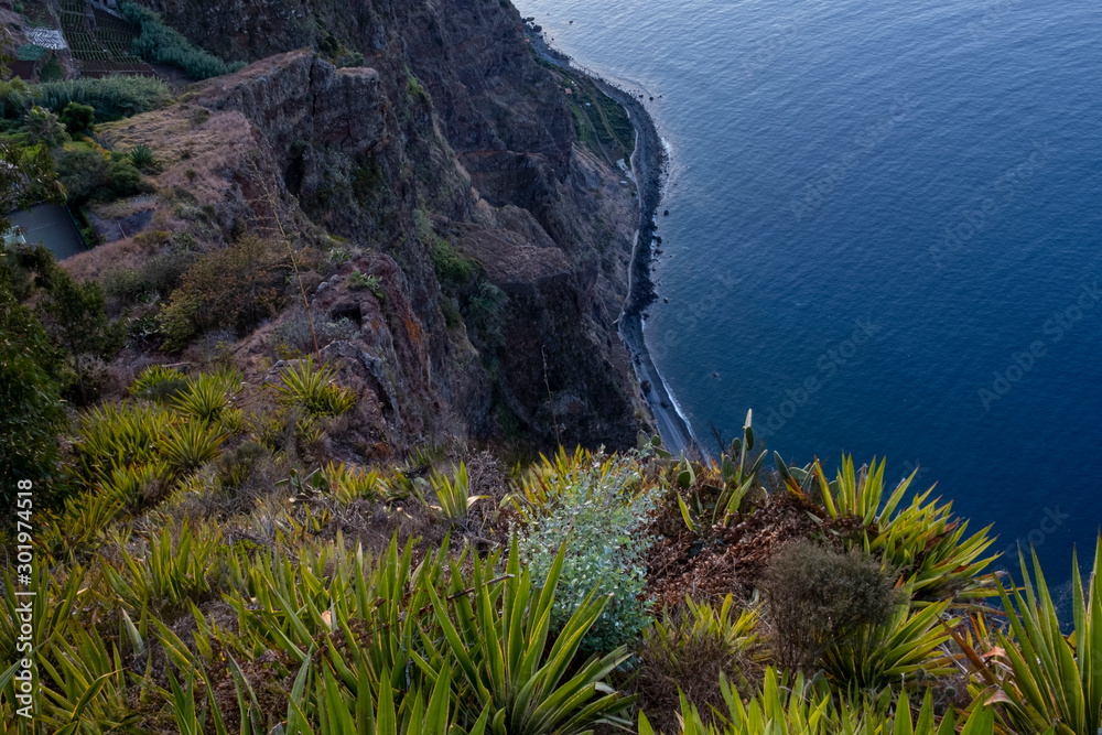 Glass skywalk and view madeira Cabo Girao Skywalk Madeira Stock Photo ...