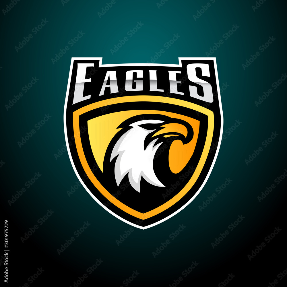 Eagle esport gaming logo design. Eagle head logo emblem design badge ...