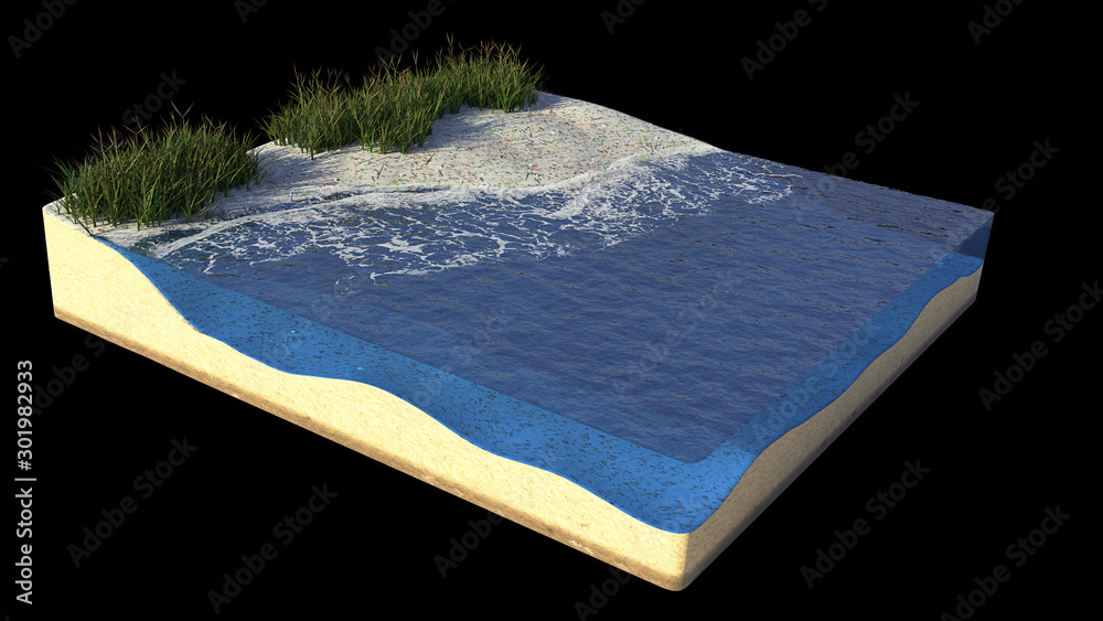 plastic pollution in ocean water, straws and other plastics ...