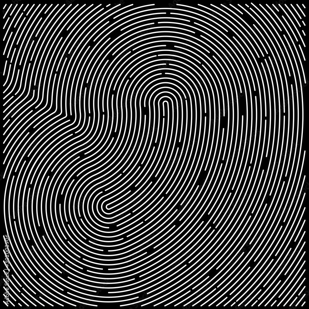 Fingerprint sign icon. Digital security authentication concept ...