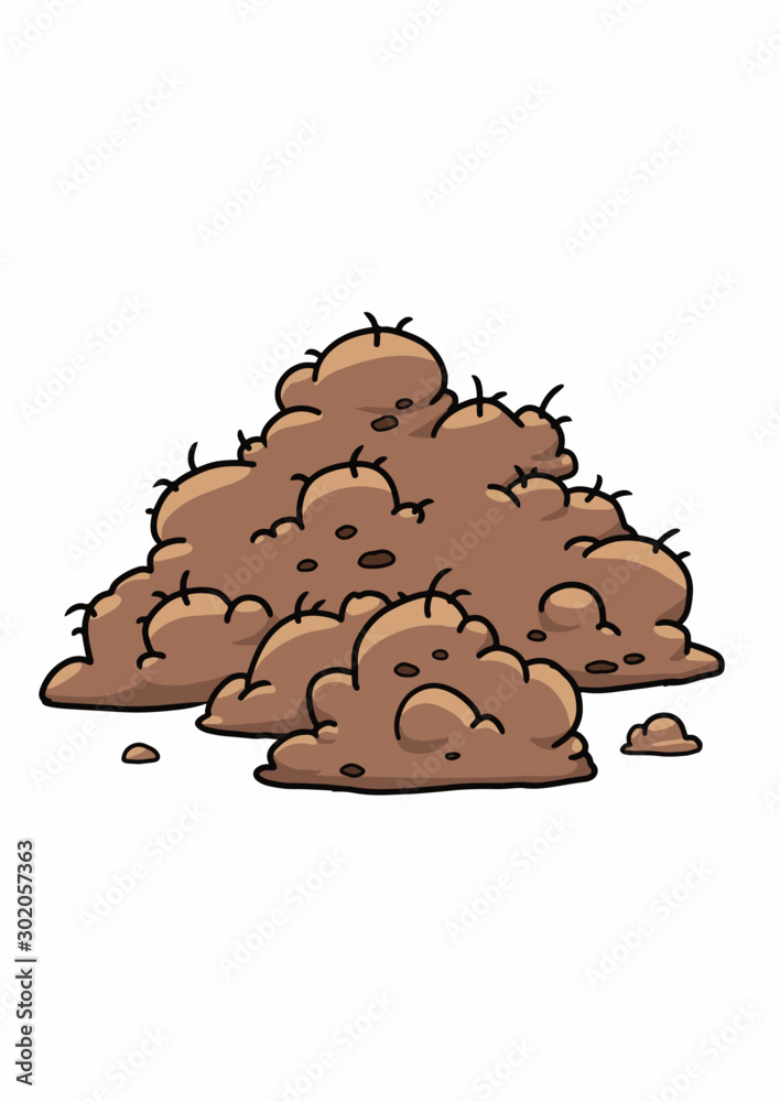 soil cartoon vector and illustration, hand drawn style, isolated on ...