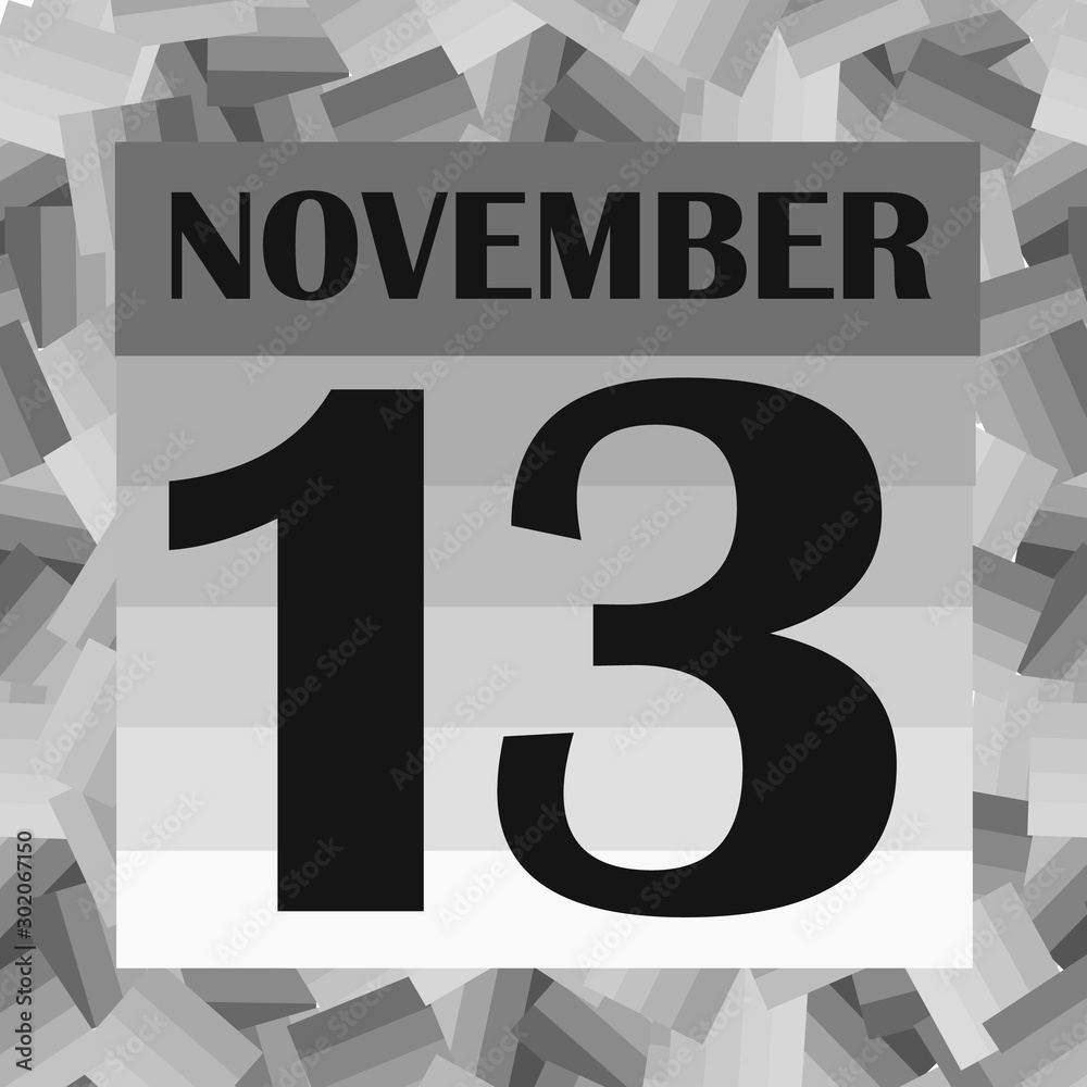 November 13 icon. For planning important day. Banner for holidays and ...