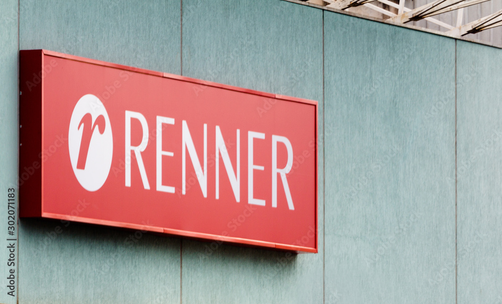 November 11, 2019, Brazil. In this photo illustration the logo of Lojas ...