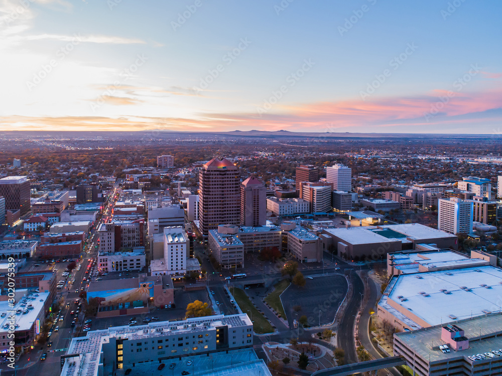 Albuquerque Sunset Stock Photo | Adobe Stock