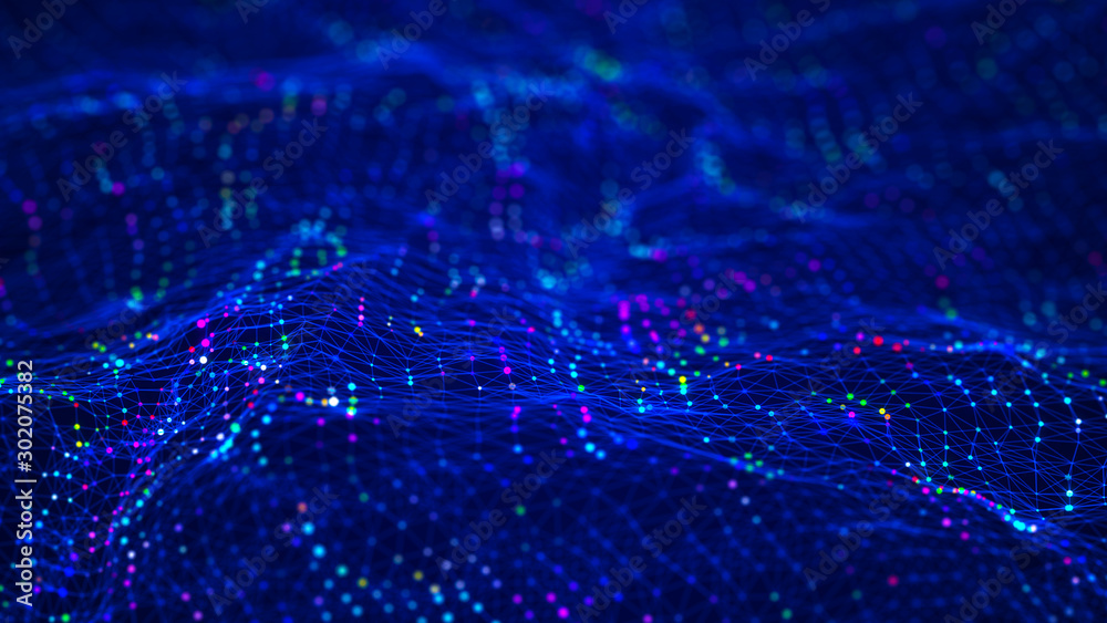 Abstract technology background. Artificial intelligence. Science ...