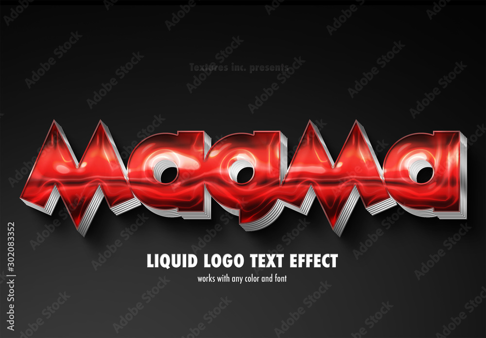 3D Magma Text Effect Stock Template | Adobe Stock