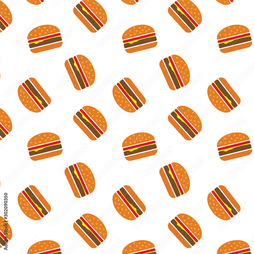 burger background Seamless. food background vector black Stock Vector ...
