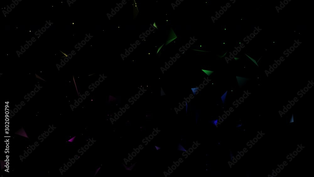 Explosive introduction of polygonal particles composition. Perfect ...