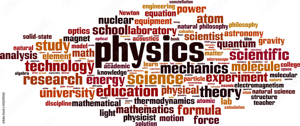 Physics word cloud Stock Vector | Adobe Stock