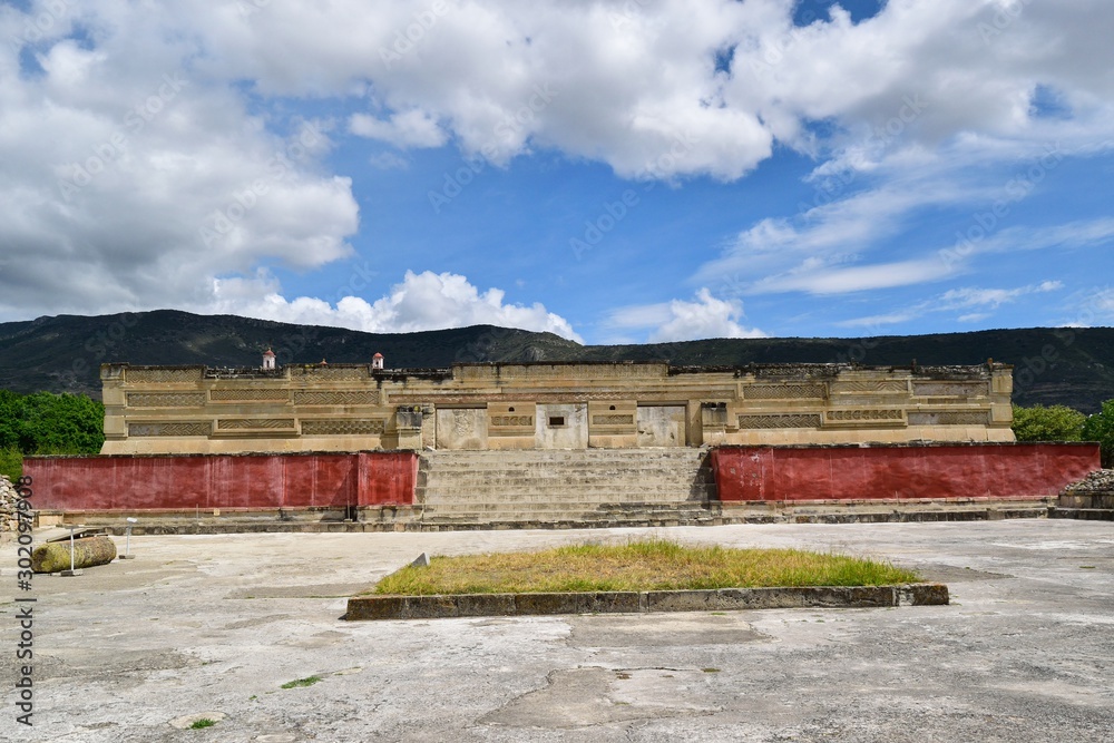Edificio principal de zona arqueológica Mitla, Oaxaca. Stock Photo | Adobe Stock