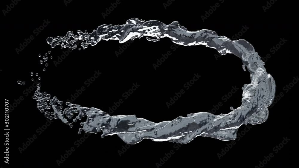 Vidéo Stock Slow motion Animation of Nature water ring flowing and ...