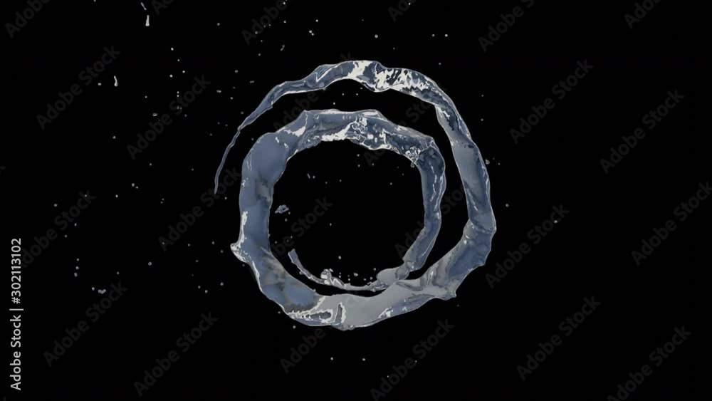 Slow motion Animation of Nature water flowing and forming the spiral ...