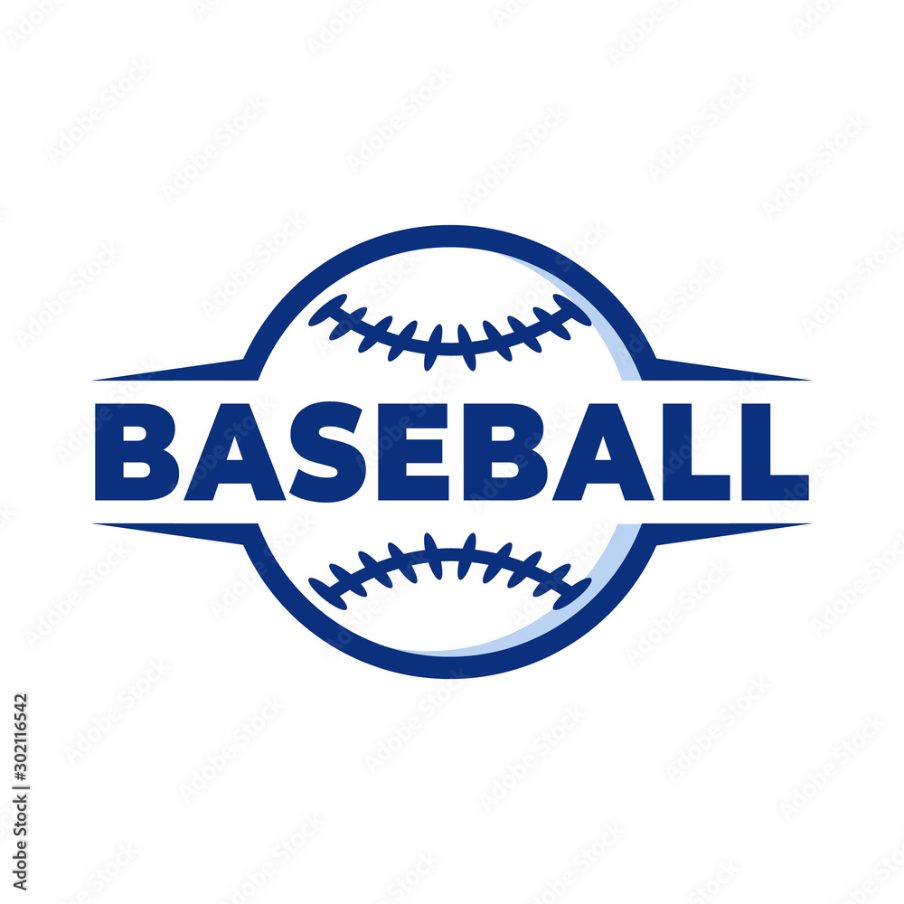 simple cool baseball logo design Stock Vector | Adobe Stock