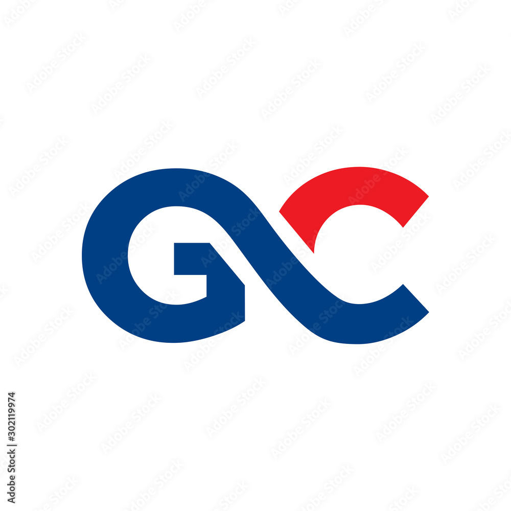 GC Initials Logo Stock Vector | Adobe Stock