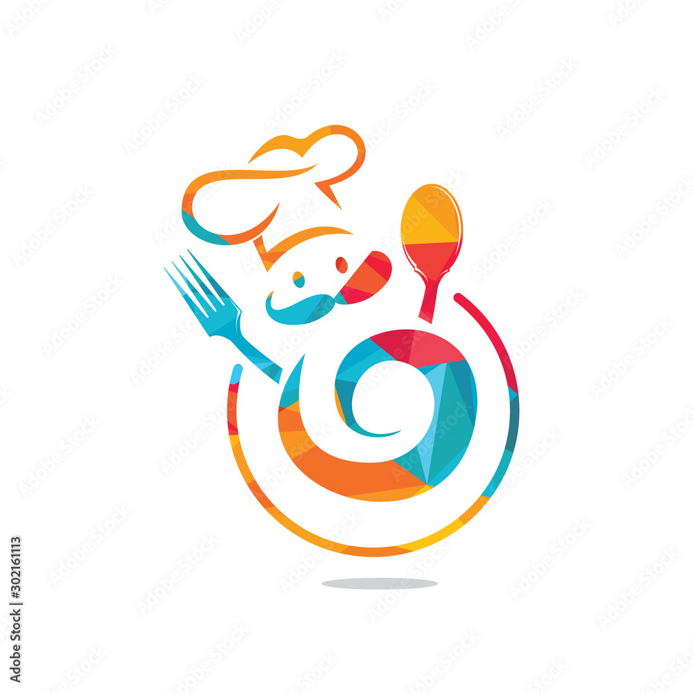 Logo template for Food and Restaurant. Master chef creative symbol ...