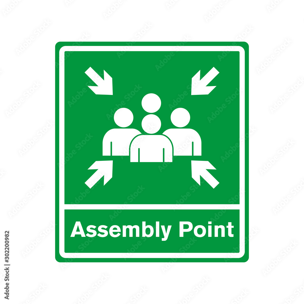 Assembly Point Sign Vector Design Template Stock Vector Adobe Stock