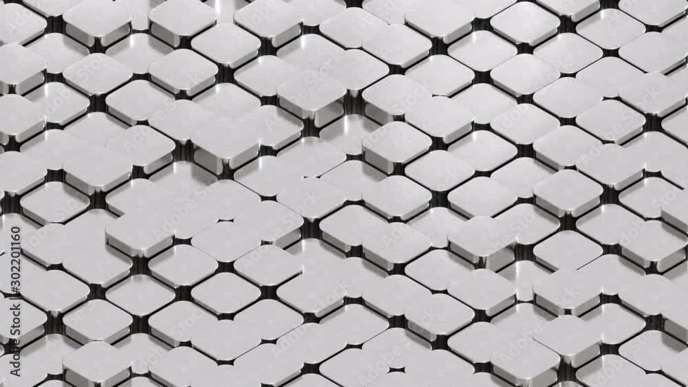 Vidéo Stock Isometric Sliding Silver Ingots. Seamlessly looping ...