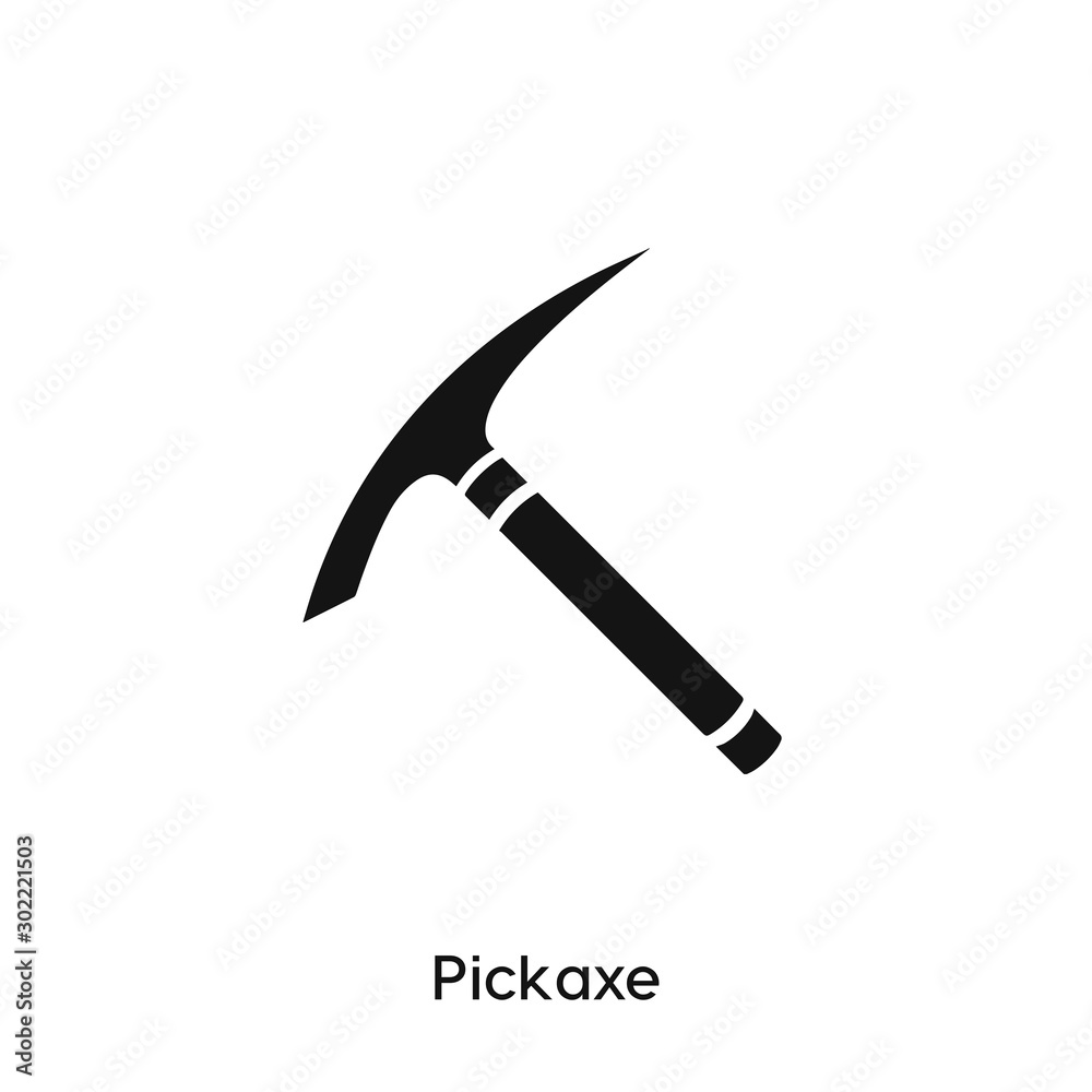 Pickaxe icon. Axe icon vector. Linear style sign for mobile concept and ...