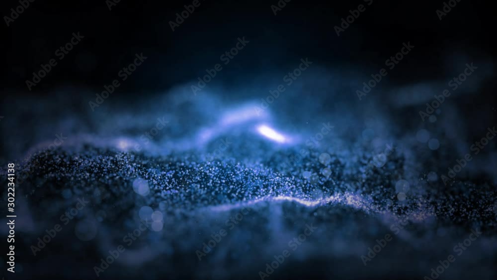 Abstract premium wave animated motion graphic on black background ...