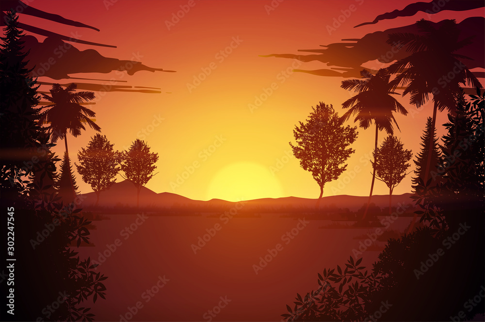 Horizon Landscape Vector
