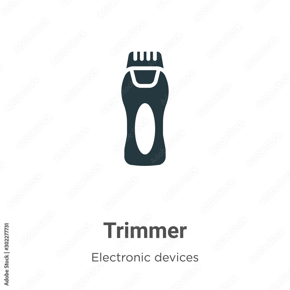 Trimmer vector icon on white background. Flat vector trimmer icon ...