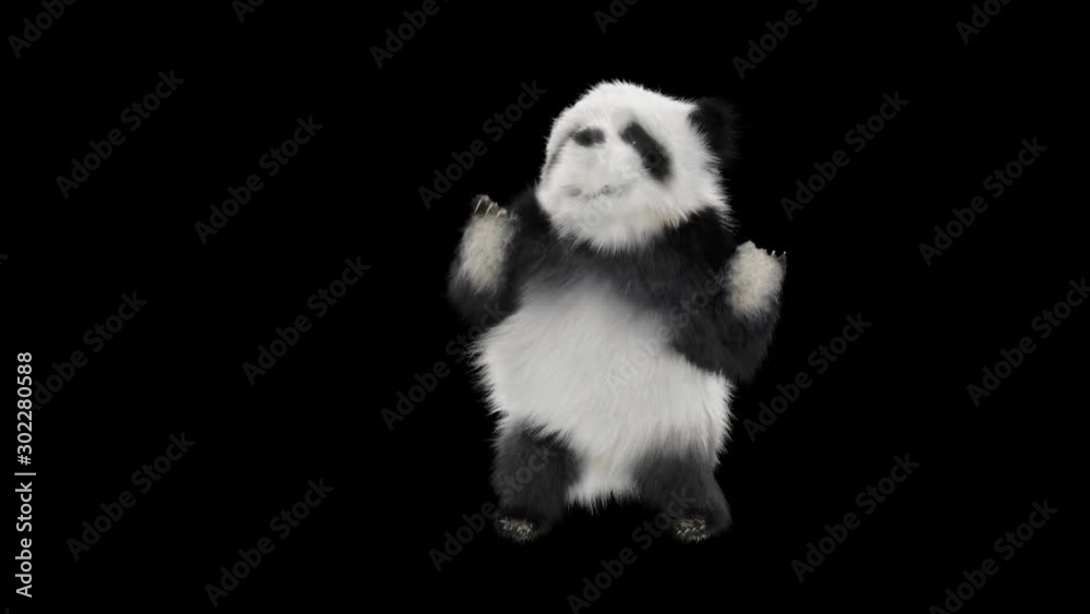 panda Zoo CG fur 3d rendering animal realistic CGI VFX Animation Loop ...