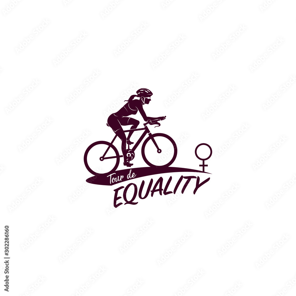 women cycle race Logo vector template eps for your company, industry ...