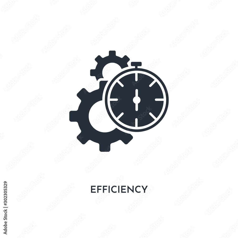 efficiency icon. simple element illustration. isolated trendy filled ...