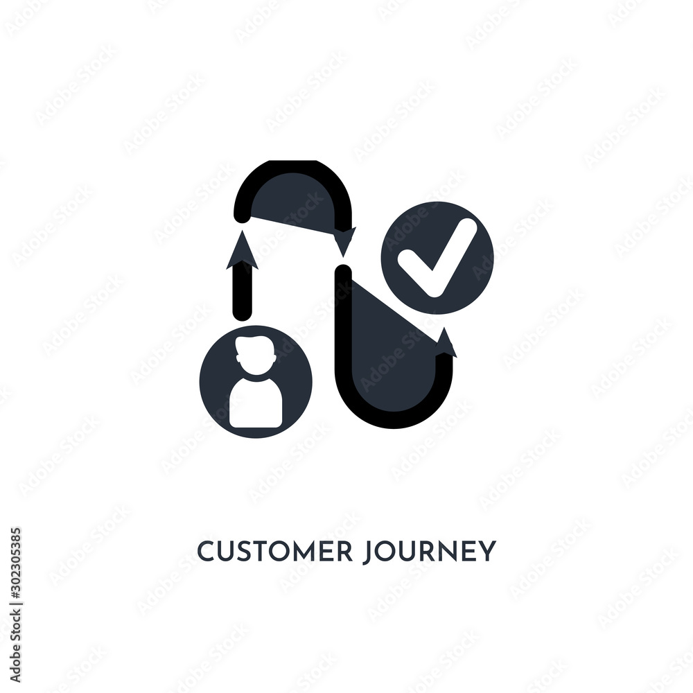 customer journey icon. simple element illustration. isolated trendy ...