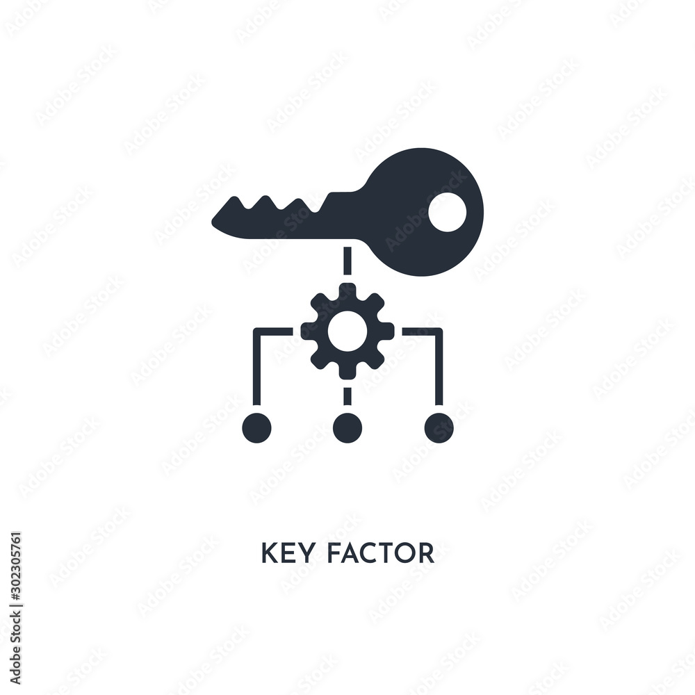 key factor icon. simple element illustration. isolated trendy filled ...